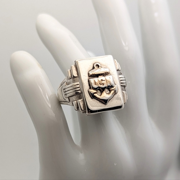 Jewelry | Vintage Us Navy Sterling Signet Ring | Poshmark